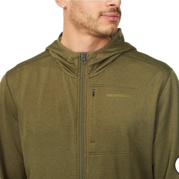 Merrell | Shirts | Merrell Mens Full Zip Hoodie Nwt Deep Green Color ...